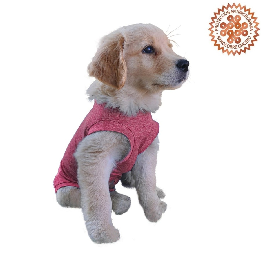 Body rojo con nano cobre para perros
