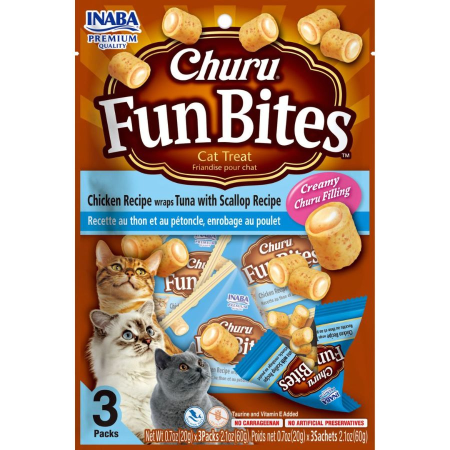 😻 Snack para Gato Fun Bites Atún y Ostión - Churu - Oferta — Descuentos ...