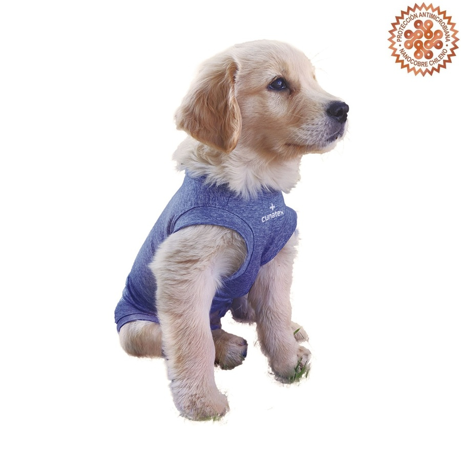 Body azul con nano cobre para perros
